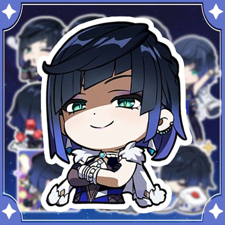 [Genshin Impact] Sticker Yelan - Hình dán chibi yelan ( set 10 hình ...