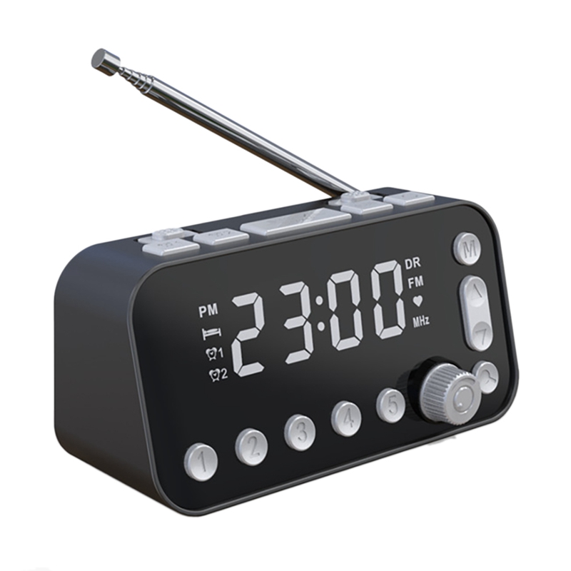 DAB Digital Alarm Radio Player Home Portable Rechargeable Backlight ...