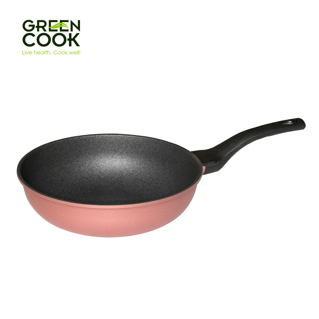 Chảo đúc vân đá đáy từ sâu lòng GCP05 Green Cook có 4 size, 20cm, 24cm ...