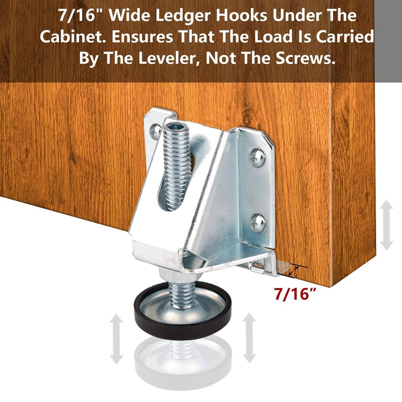 8X Leveling Feet Heavy Duty Furniture Levelers Adjustable Table Leg ...