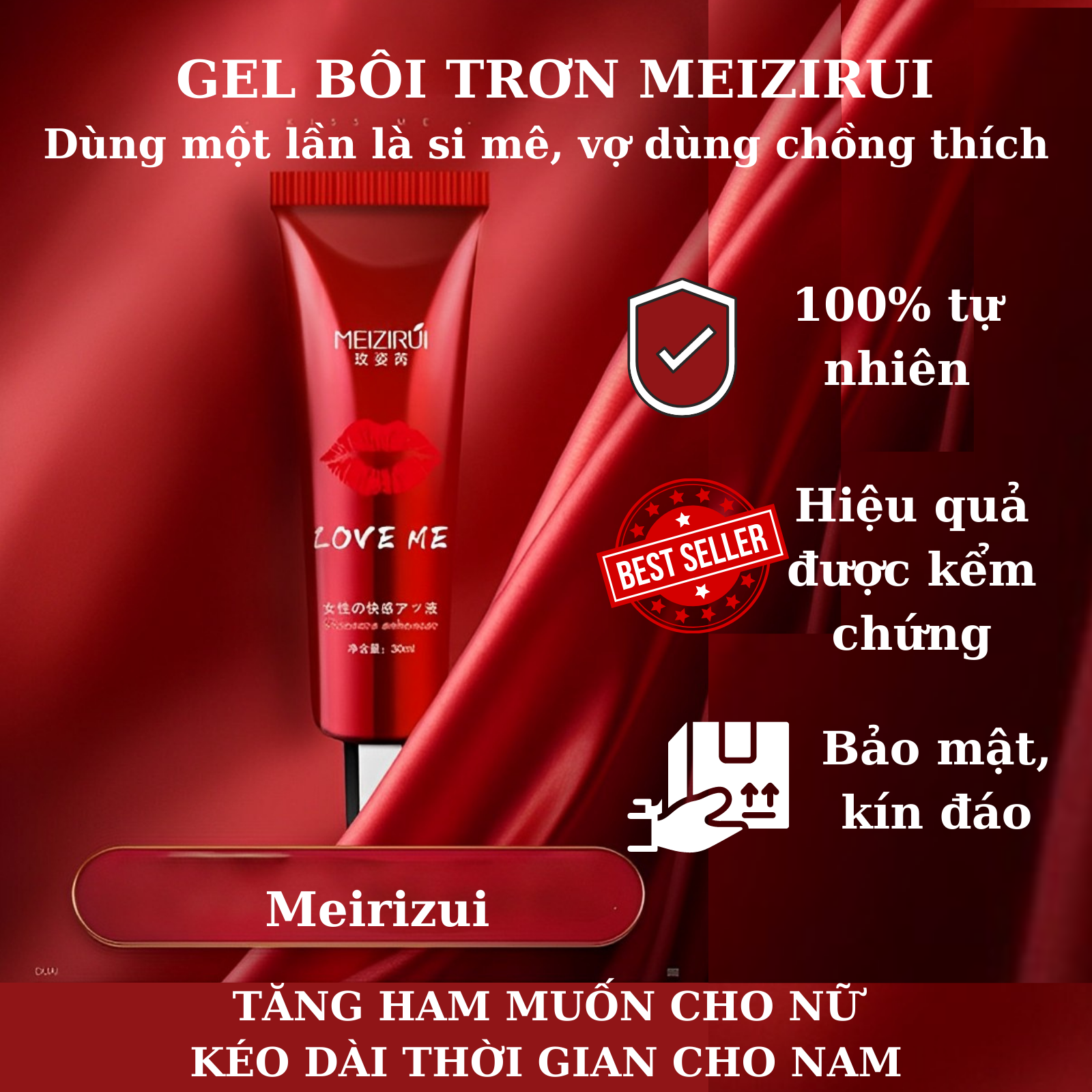 CHÍNH HÃNG Gel SIÊU bôi trơn tăng thời gian QH Tăng khoái cảm Cho Nữ ...