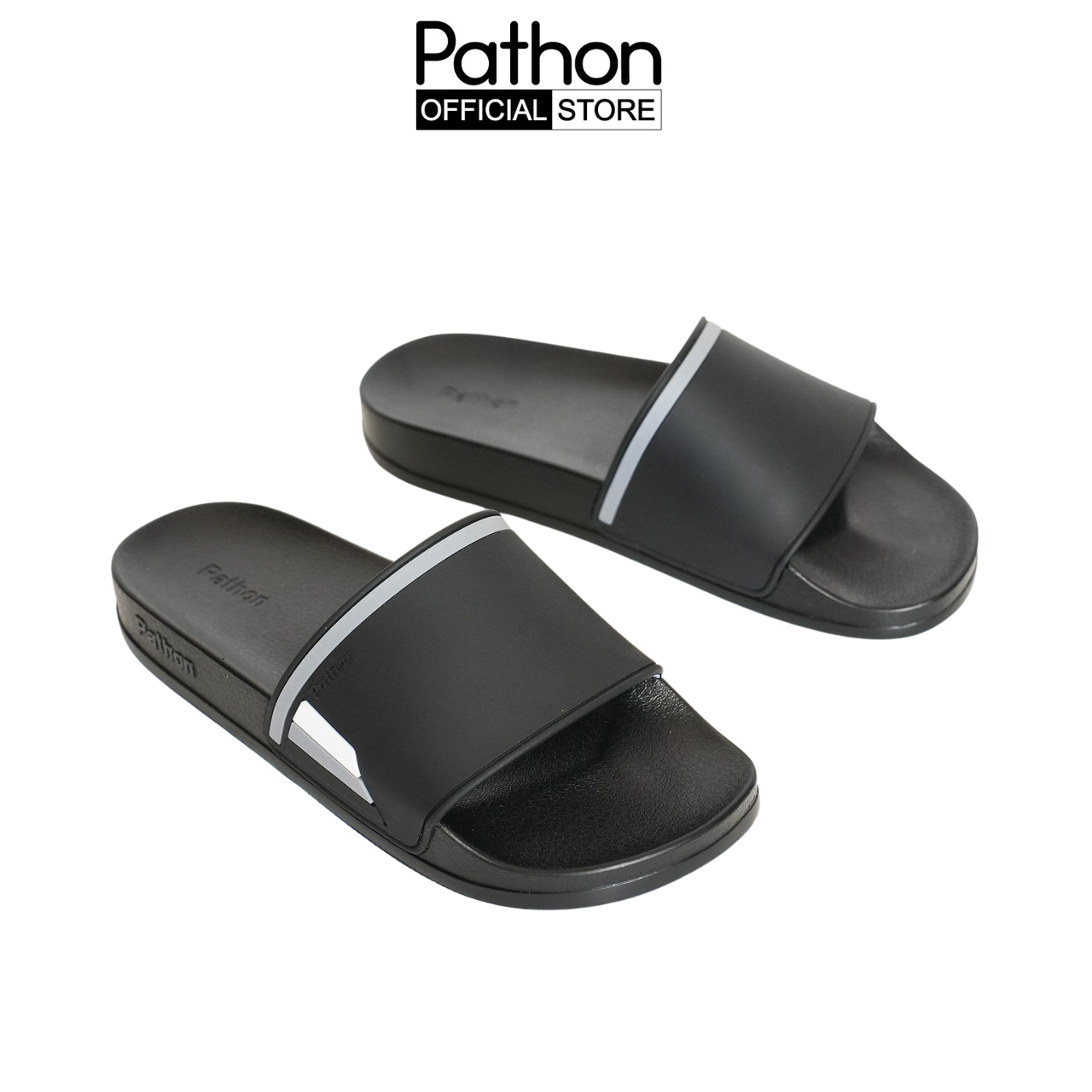 Dép nam quai ngang slipper Pathon da PVC và đế PU phối màu mẫu MIX7 ...