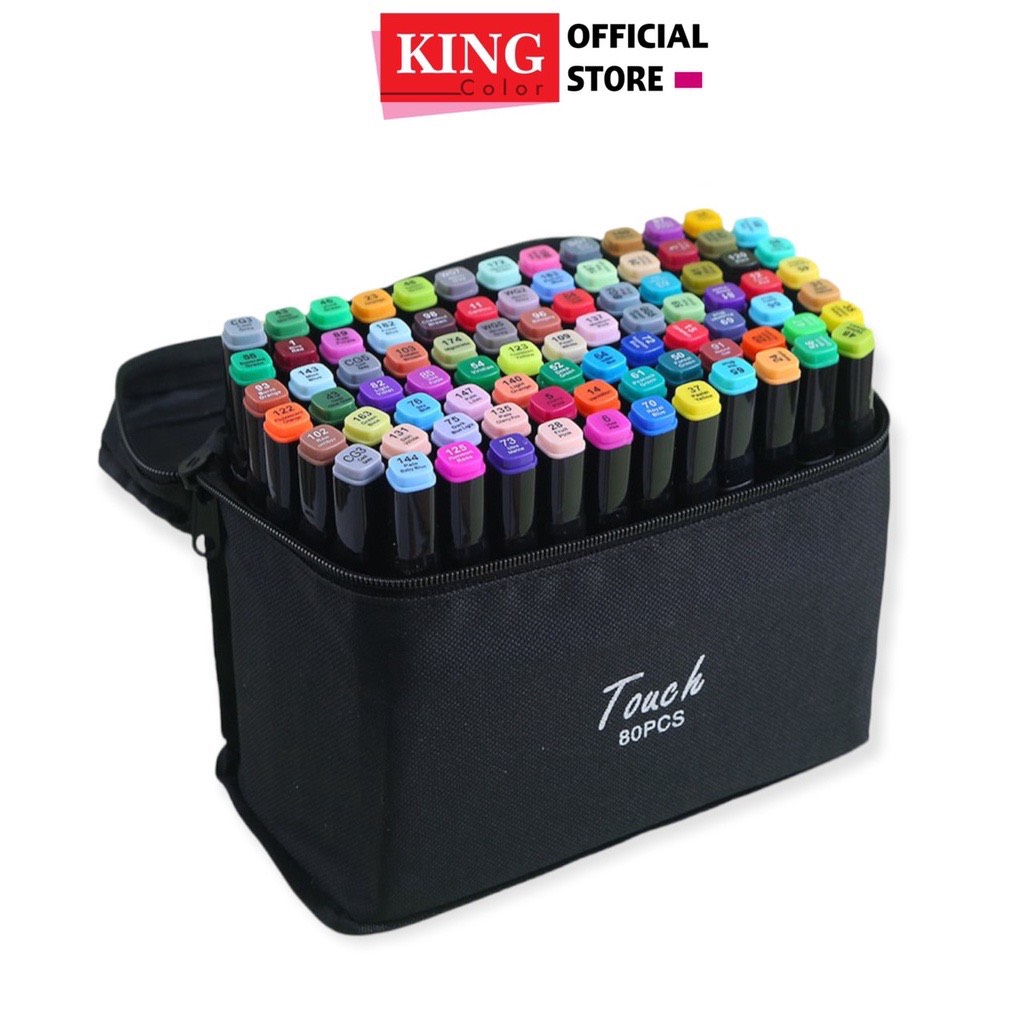 Bút màu dạ Marker Touch hai đầu bút chuyên nghiệp kèm đế - túi vải cao ...