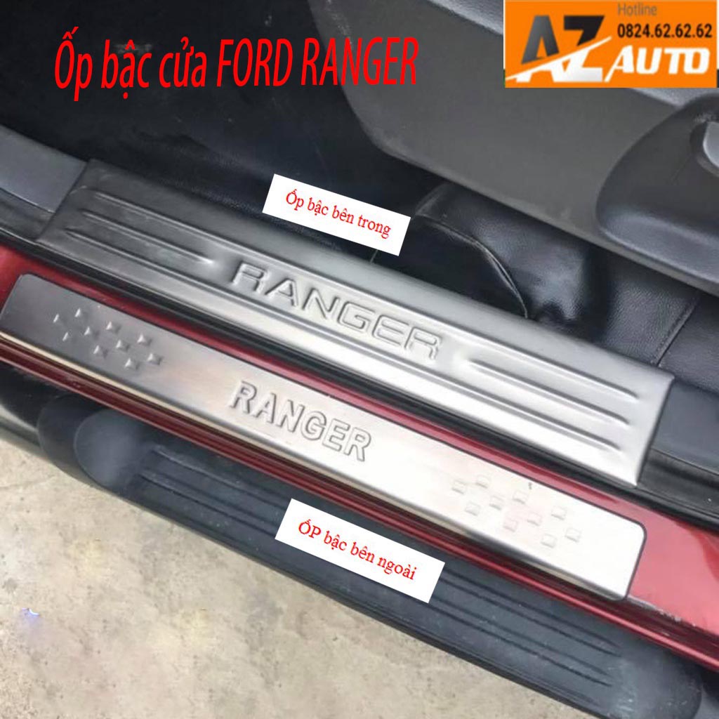 Ốp Bậc Cửa Nẹp Bước Chân FORD RANGER 2016 - 2022 Chất Liệu Carbon ...