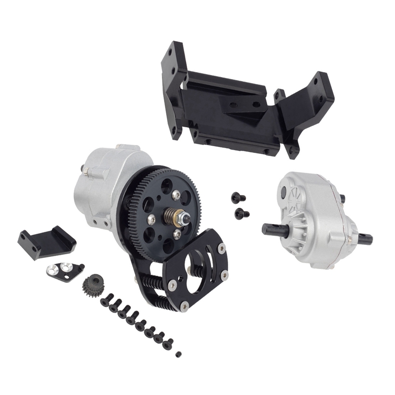 Metal R3 Single Speed Gearbox and Transfer Case Set for RC4WD D90 ...