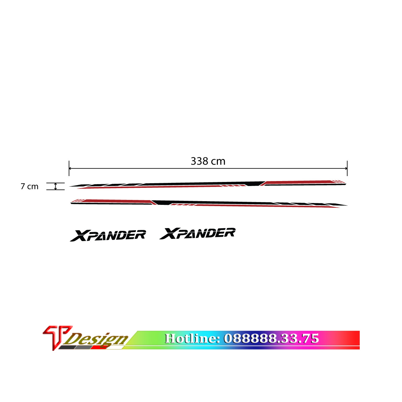 Decal xe oto tem xe Xpander tem dán sườn Xpander innova phong cách WRAP ...