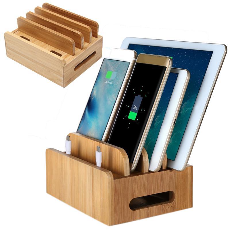 Bamboo Multi-Function Charging Stand Bracket Mobile Phone New Tablet ...