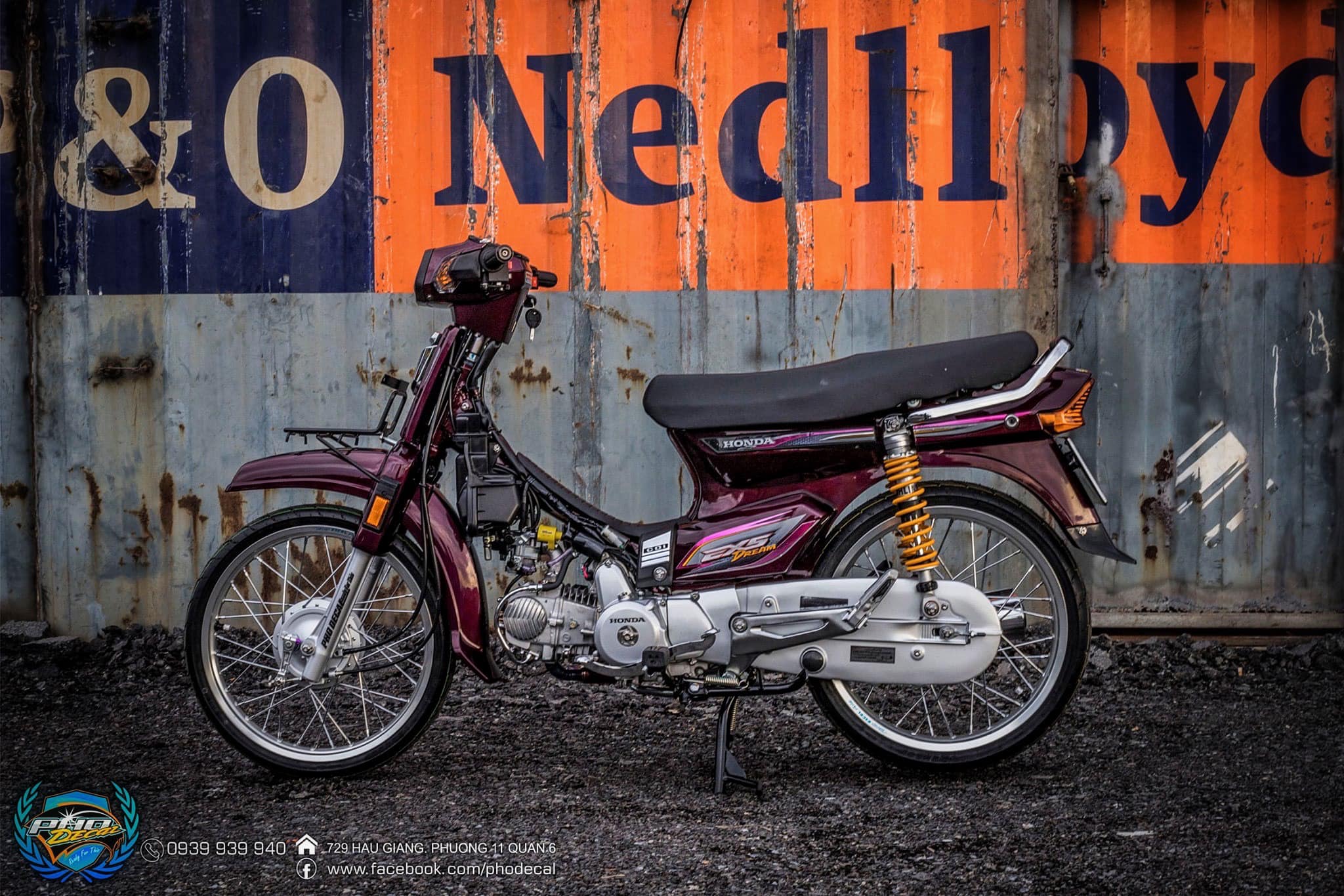 [TP.HCM] Tem Rời Dán Xe Dream Mẫu Ex5 Tím Hồng Cực Chất, Hàng 3 Lớp Chất Lượng Cao [KÈM QUÀ TẶNG ...