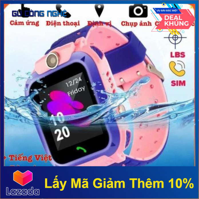 Đồng Hồ Thông Minh Q12 Cho Bé Định Vị LBS Dành Cho Bé Có Tiếng Việt Có Camera 1.44 inch Chống ...