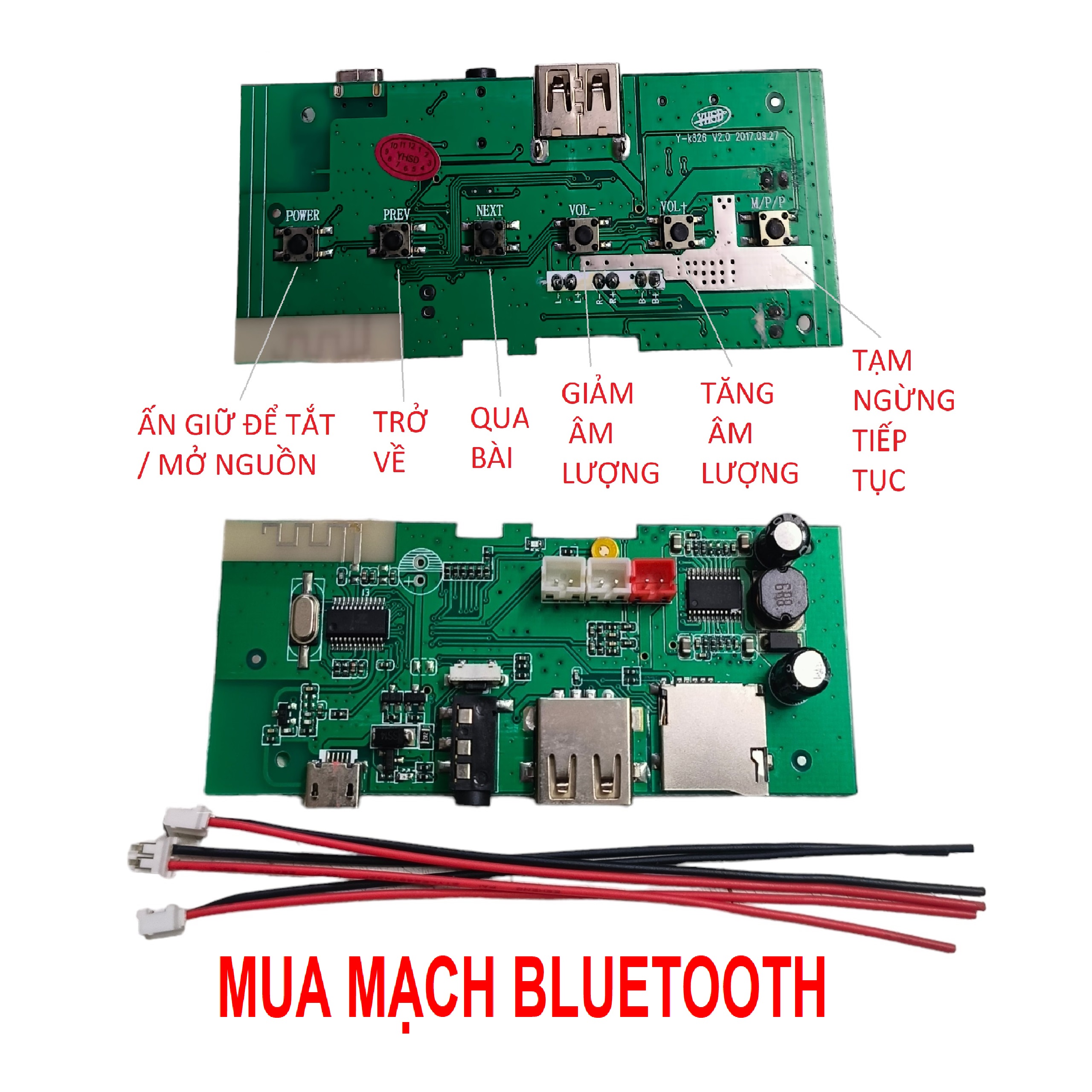 Mạch loa bluetooth 5.0 K826 + 2 Loa 5W + Pin. Đủ đồ nghề để chế loa ...