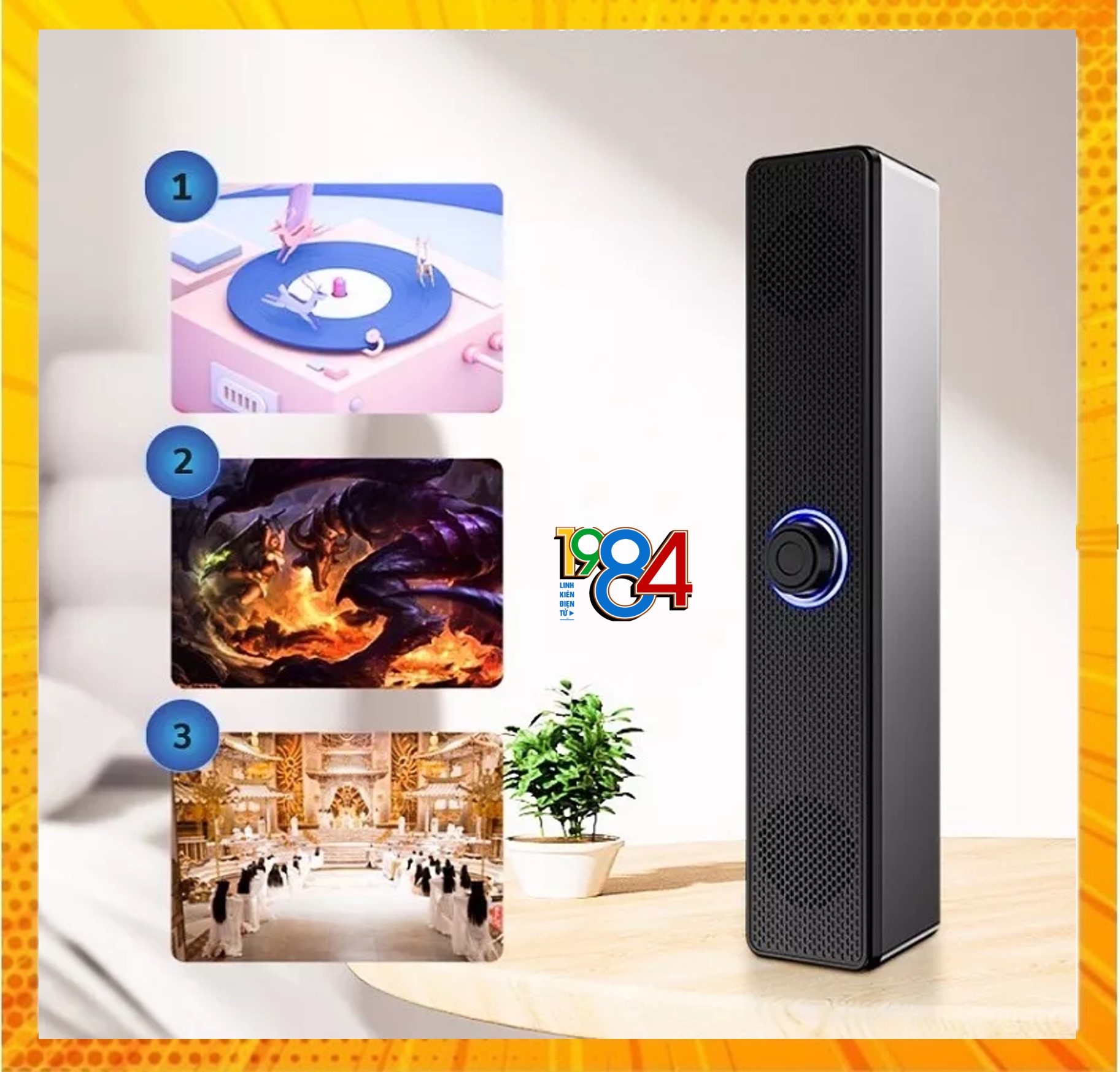 Loa vi tính 2.0 để bàn Leerfei E-350T Công Suất Lớn Dùng Cho Máy Vi Tính PC, Laptop, Tivi ...