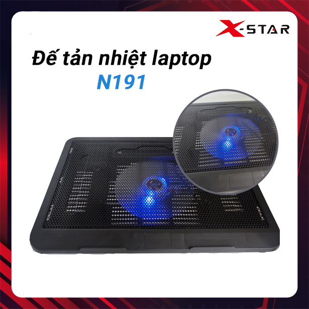 Đế tản nhiệt laptop N191 cooler 1 fan cho các loại laptop | Lazada.vn