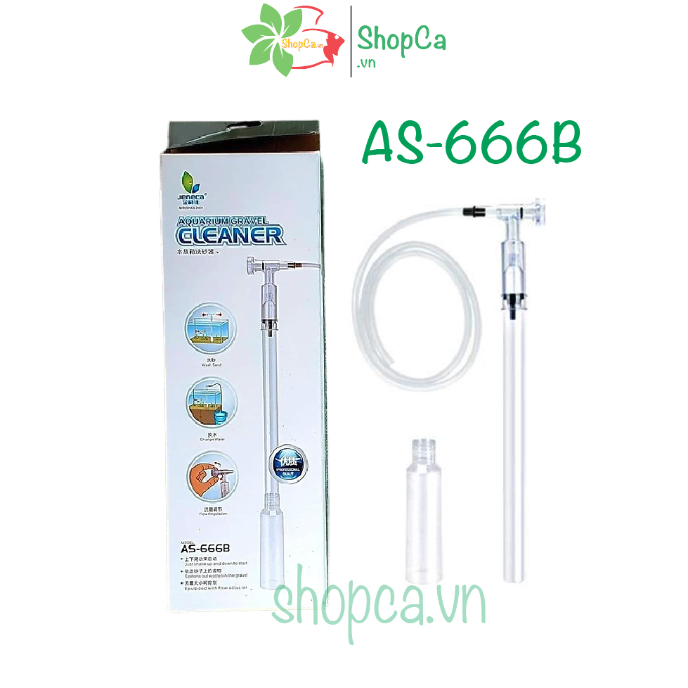 Dụng cụ hút cặn, thay nước hồ cá, hồ thủy sinh cao cấp JENECA - AS666 ...