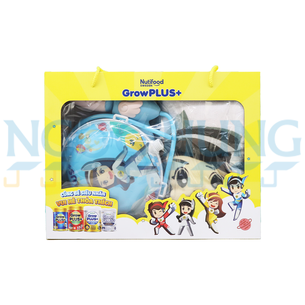 Tặng 1 quà 4 lon Nutifood Growplus Xanh 1.5kg tặng combo vui hè - MixASale