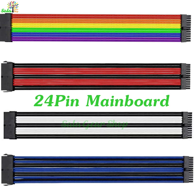 Dây nguồn nối dài bọc lưới Colorful Mod 24 pin 8 pin (6+2) 8 pin(4+4)6 ...