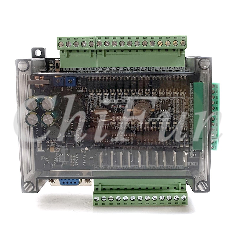 DC24V FX1N FX2N FX3U-24MT PLC อุตสาหกรรมควบคุม6AD 2DA 14อินพุต10 ...