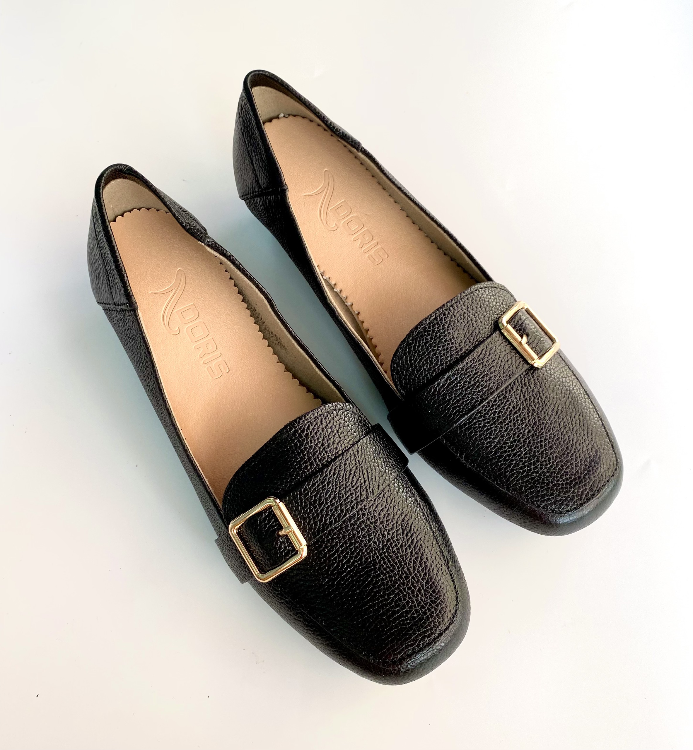 Giày búp bê đế xuồng da thật 3cm mũi vuông DORIS DR307 | Lazada.vn