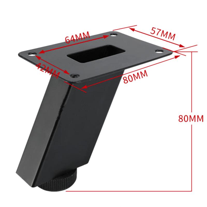 Adjustable Height Furniture Legs Cabinet Table Legs Black Metal Oblique ...