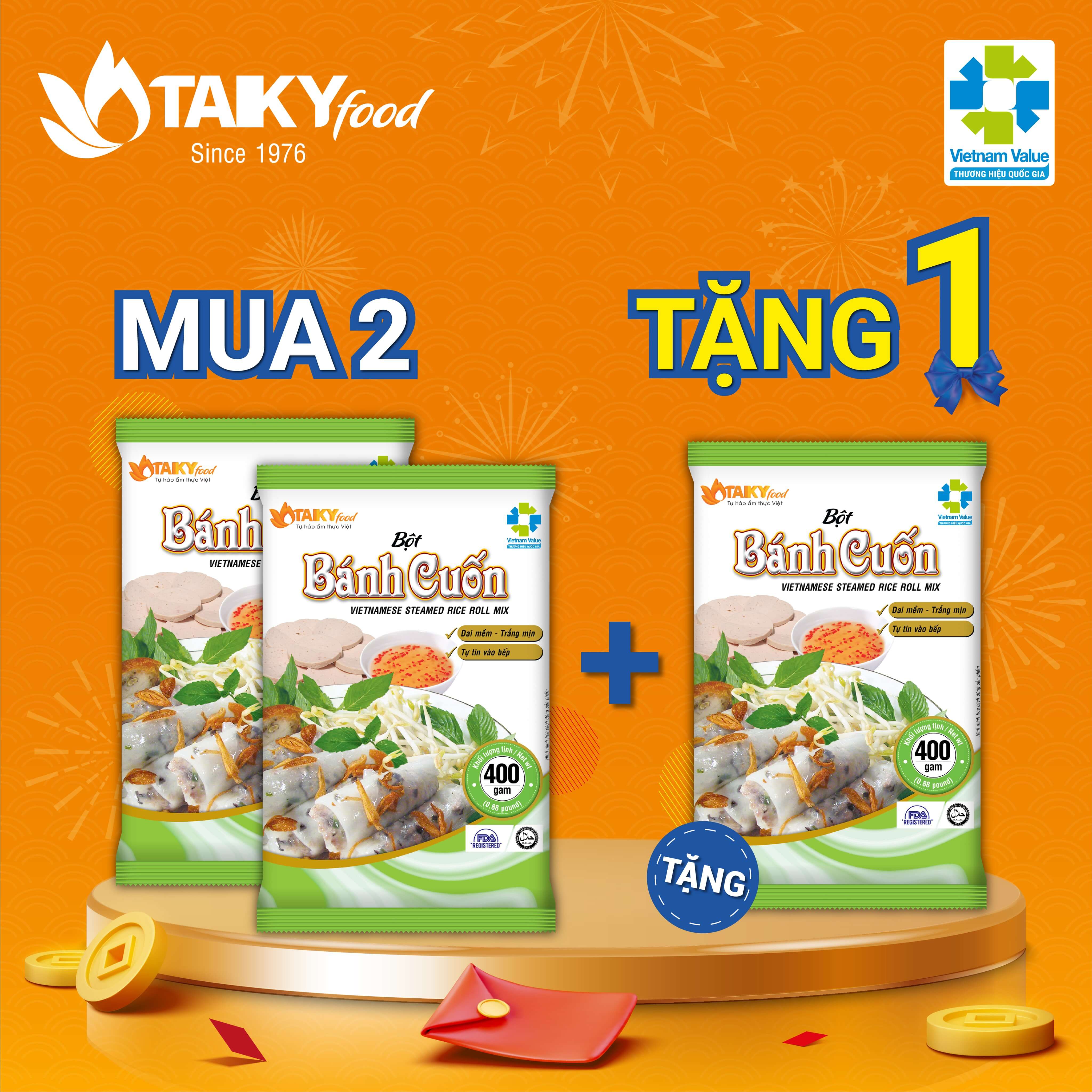 Mua 2 Tặng 1 - 400g Bột Bánh Cuốn TAKY FOOD - MixASale