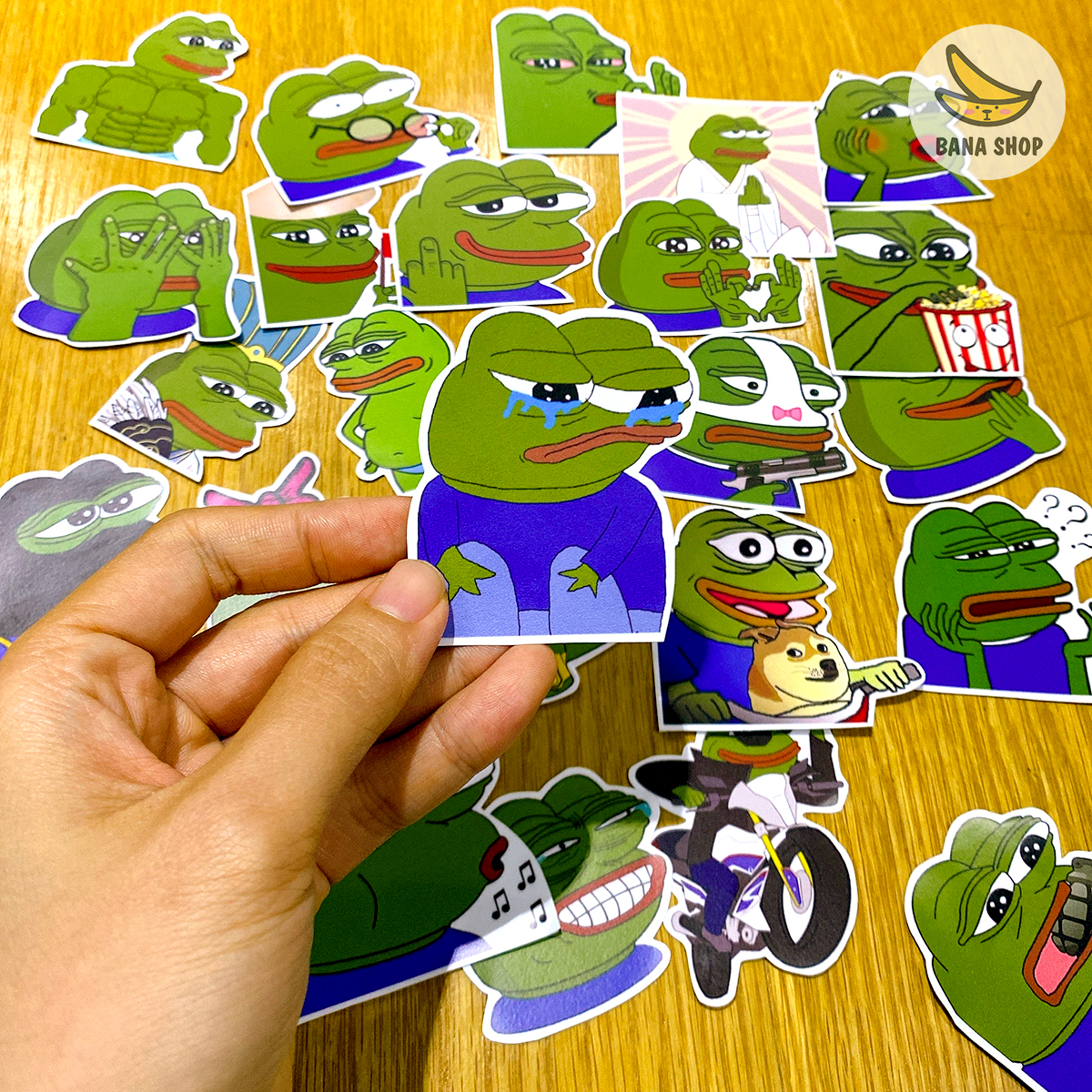 Set 25 sticker ếch xanh Pepe sad frog siêu bựa dành cho vozer | Lazada.vn