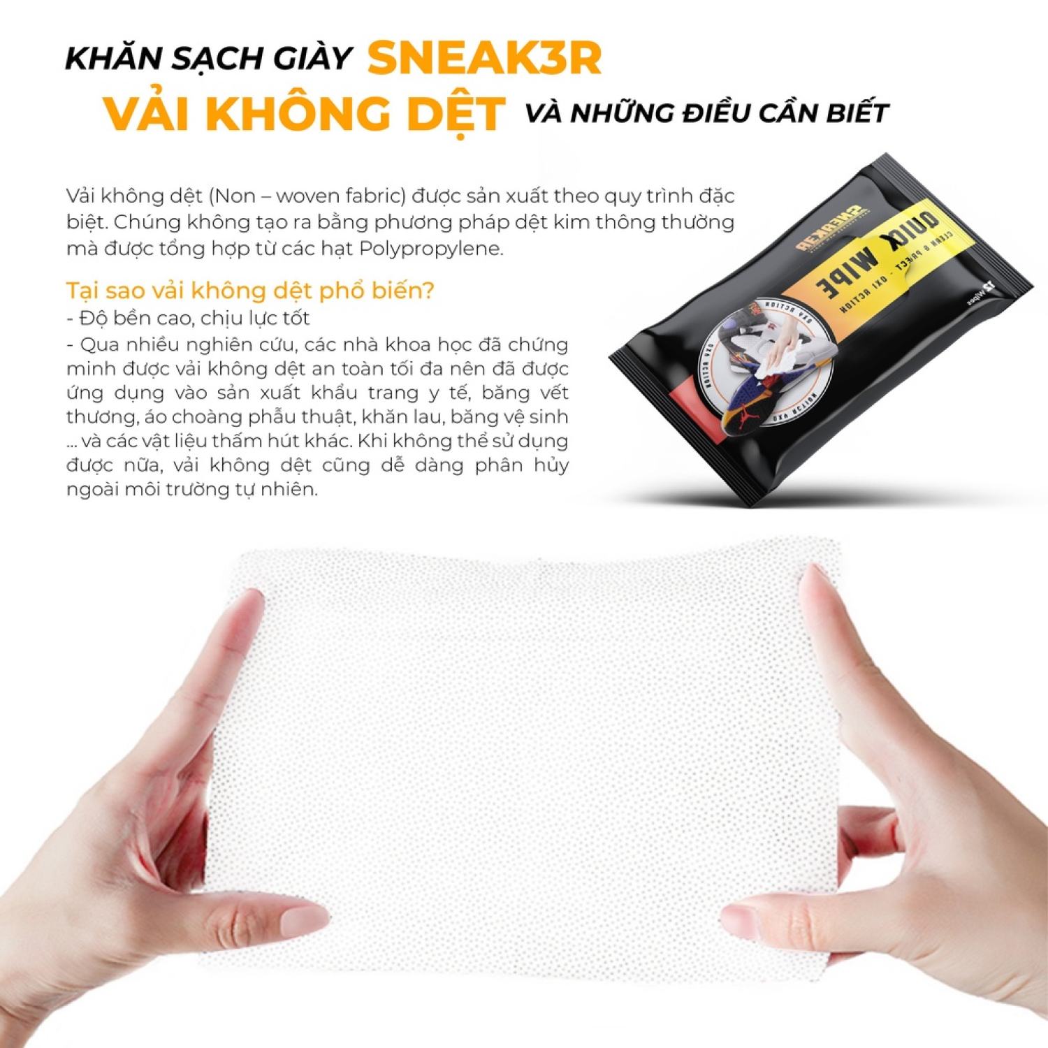 Khăn Giấy Ướt Sneaker Quick Wipe Cao Cấp Lau Giày Siêu Tiện Lợi Gói 12 Miếng Khả Năng Làm Sạch ...
