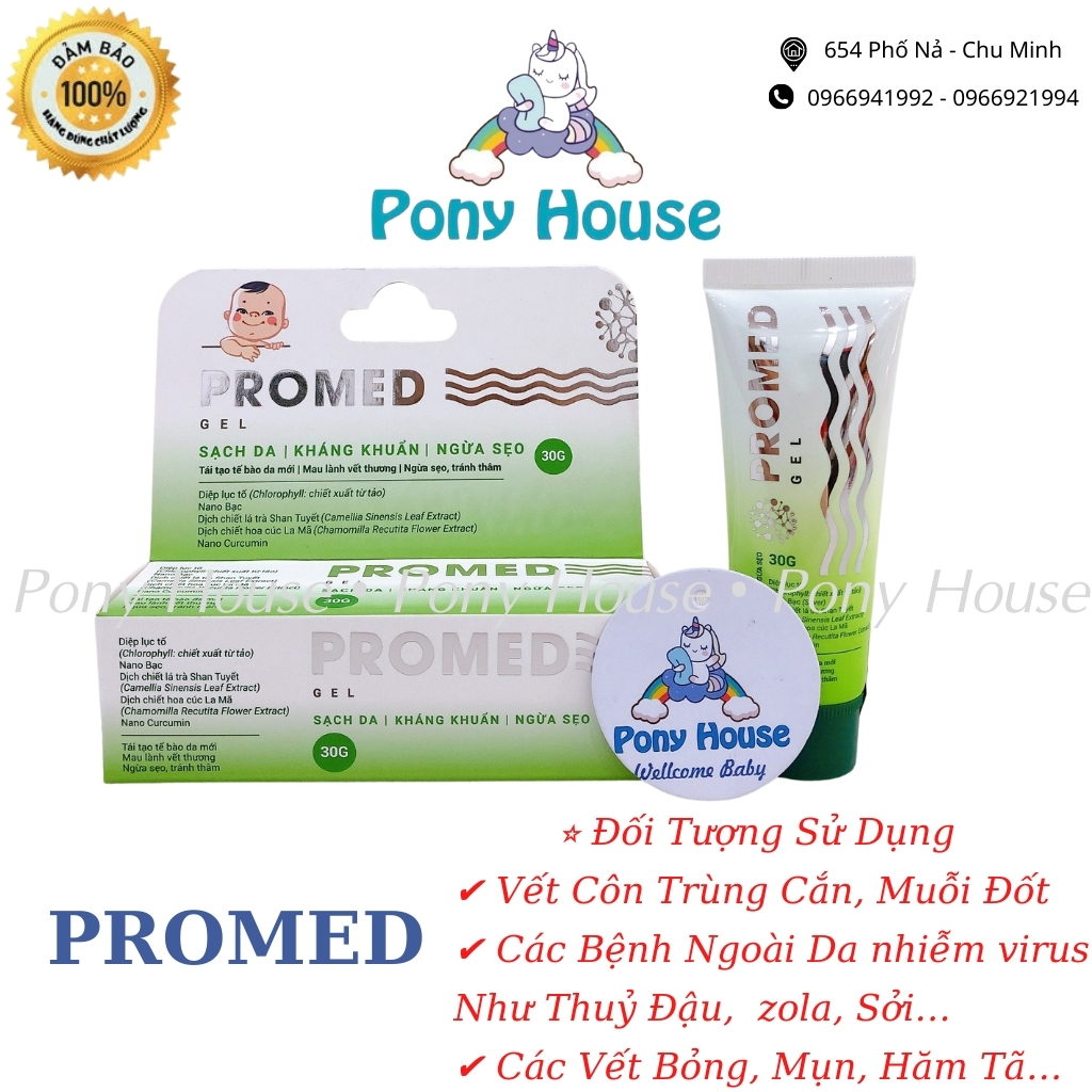 Kem Promed - Gel sát khuẩn da, thủy đậu, tay chân miệng, kháng khuẩn ...