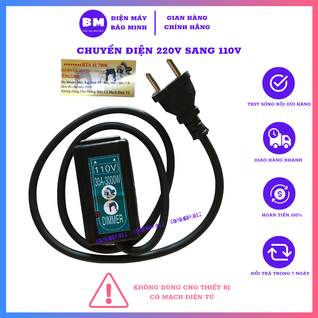 Cục đổi nguồn 220v sang 110v - Đổi nguồn 220v sang 110v - Đổi nguồn 220v sang 100v - Biến thế ...