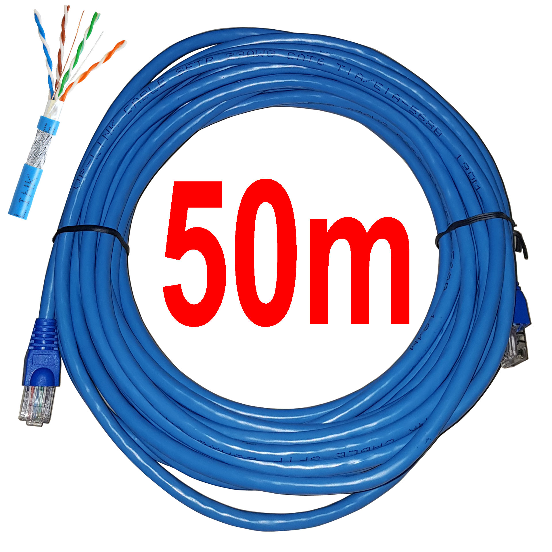 50m dây Mạng VP-Link Cat6 SFTP bấm sẵn 2 đầu dài - dùng được ngoài trời ...