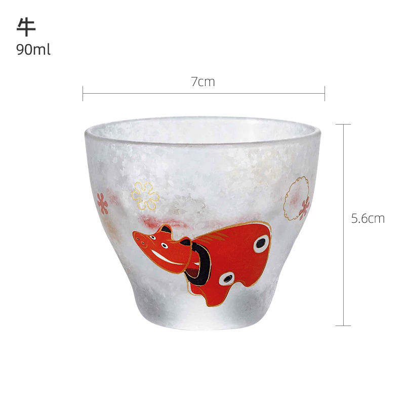 GIGA ESSENTIAL Japanese style glass cup/sake cups tea cups/ handmade ...