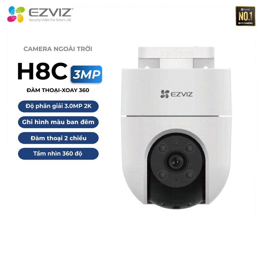 Camera Wifi EZVIZ H8C 3MP 2K Quay Quét 360 Độ Đàm Thoại 2 Chiều Ghi ...