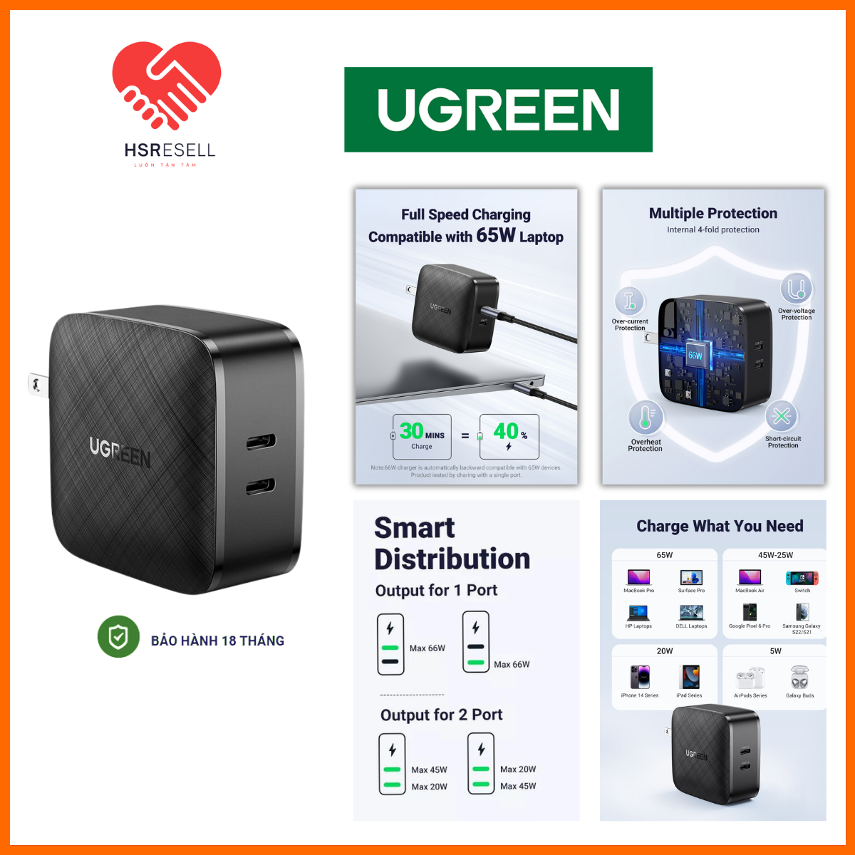 Cáp Sạc Nhanh Cho MacBook Air 13 inch 2018 Zin Type C to Type C - MixASale