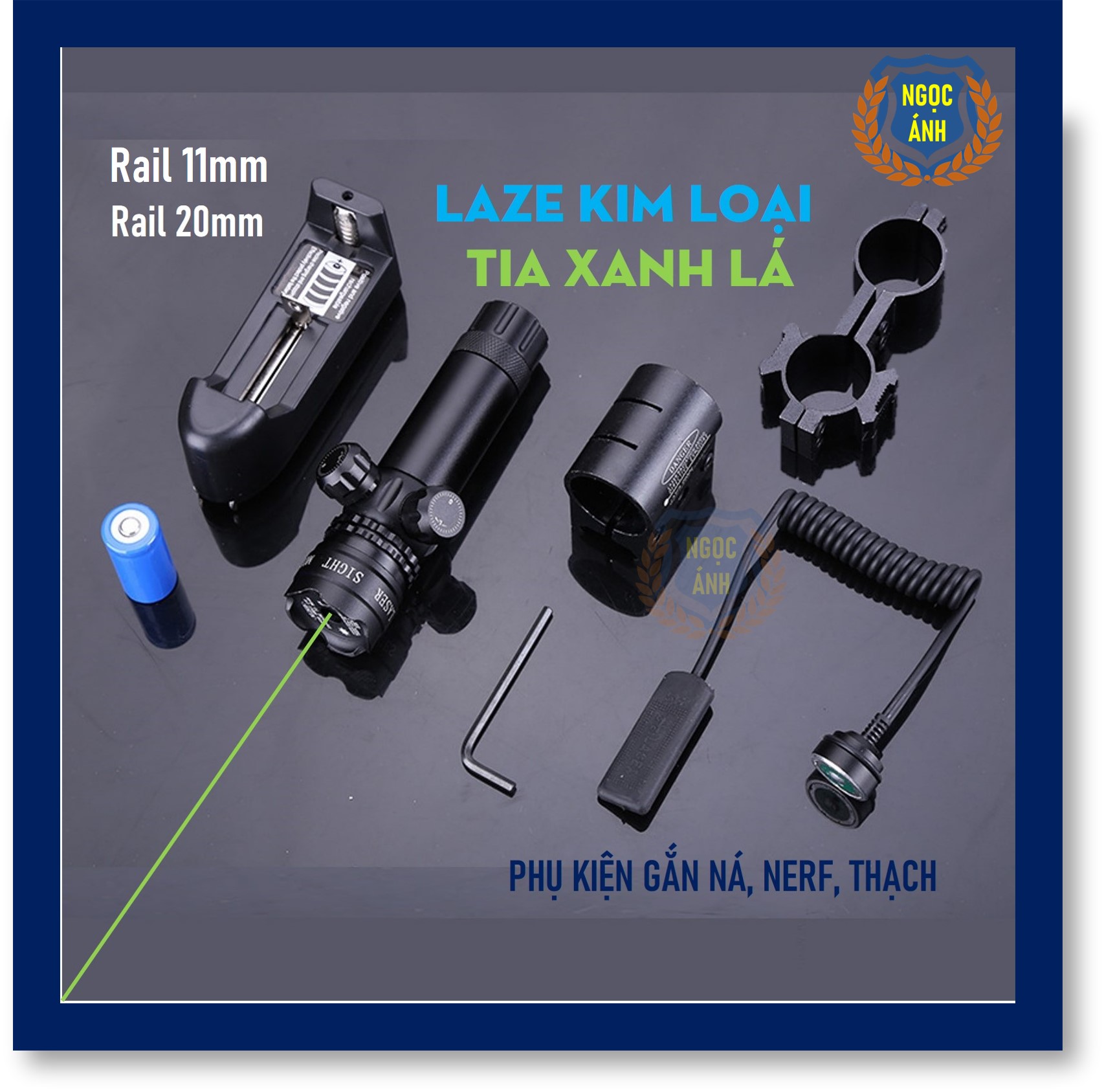 Đèn laze tia sáng xanh - đỏ cực mạnh phiên bản đầy đủ phụ kiện giá rẻ ...