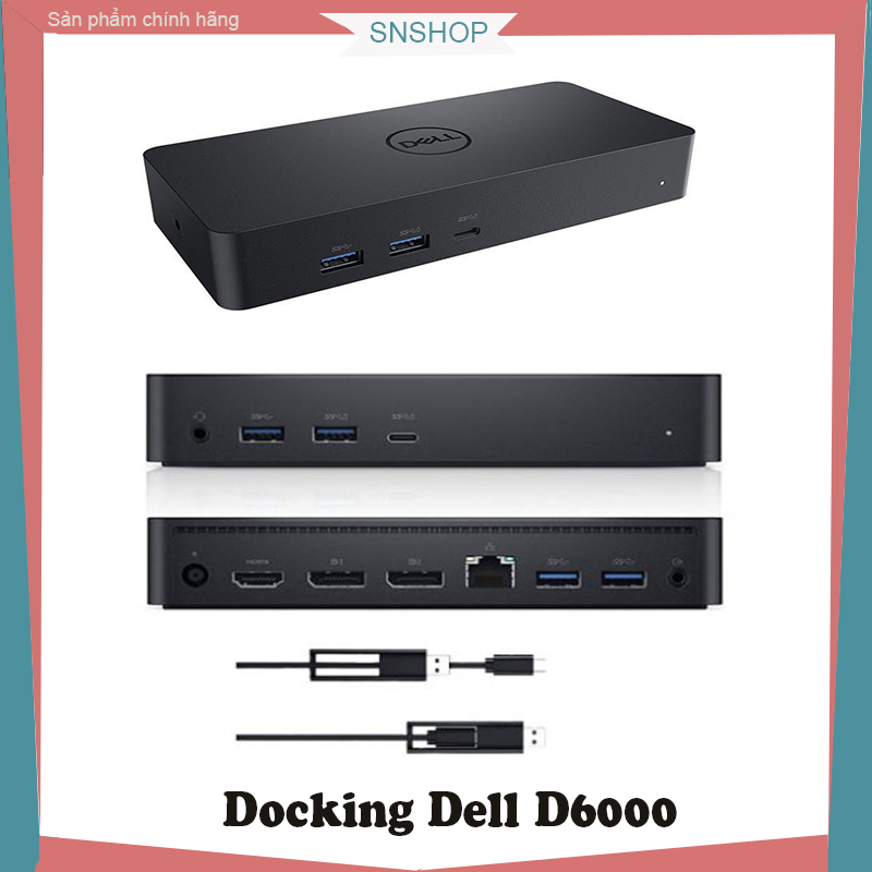 Hub Dell D6000, D6000S - Dock DisplayLink Mở Rộng Cổng Kết Nối, Xuất 3 ...