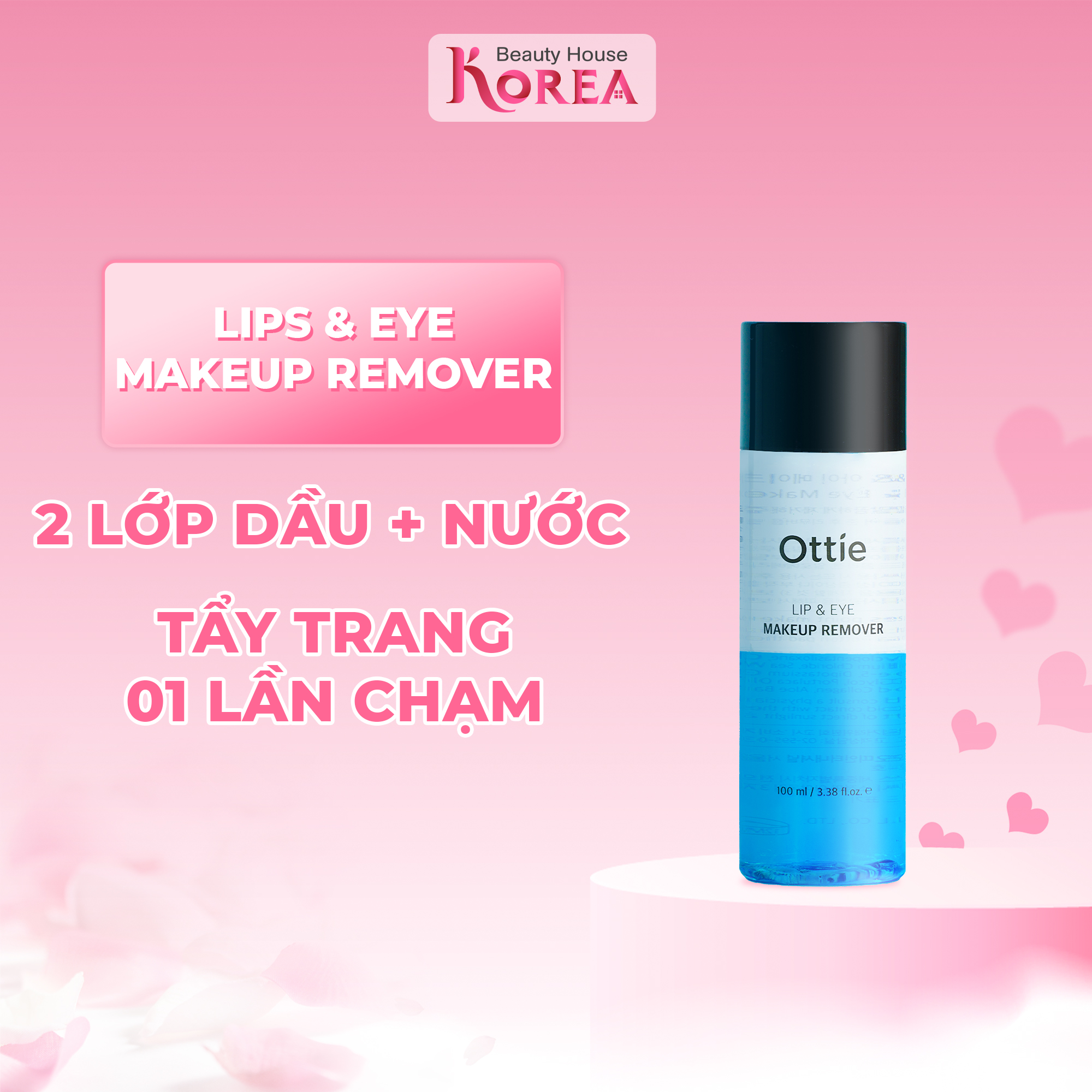 Nước Tẩy Trang Mắt Và Môi 2 Lớp Ottie Lip＆Eye Makeup Remover Tẩy Trang ...