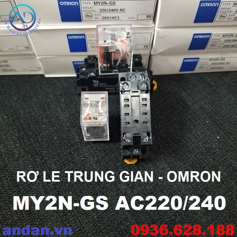 [Chính Hãng] Rơ le trung gian OMRON, Relay MY2N-GS (8 chân dẹt nhỏ) MY4N-GS (14 chân dẹt nhỏ ...