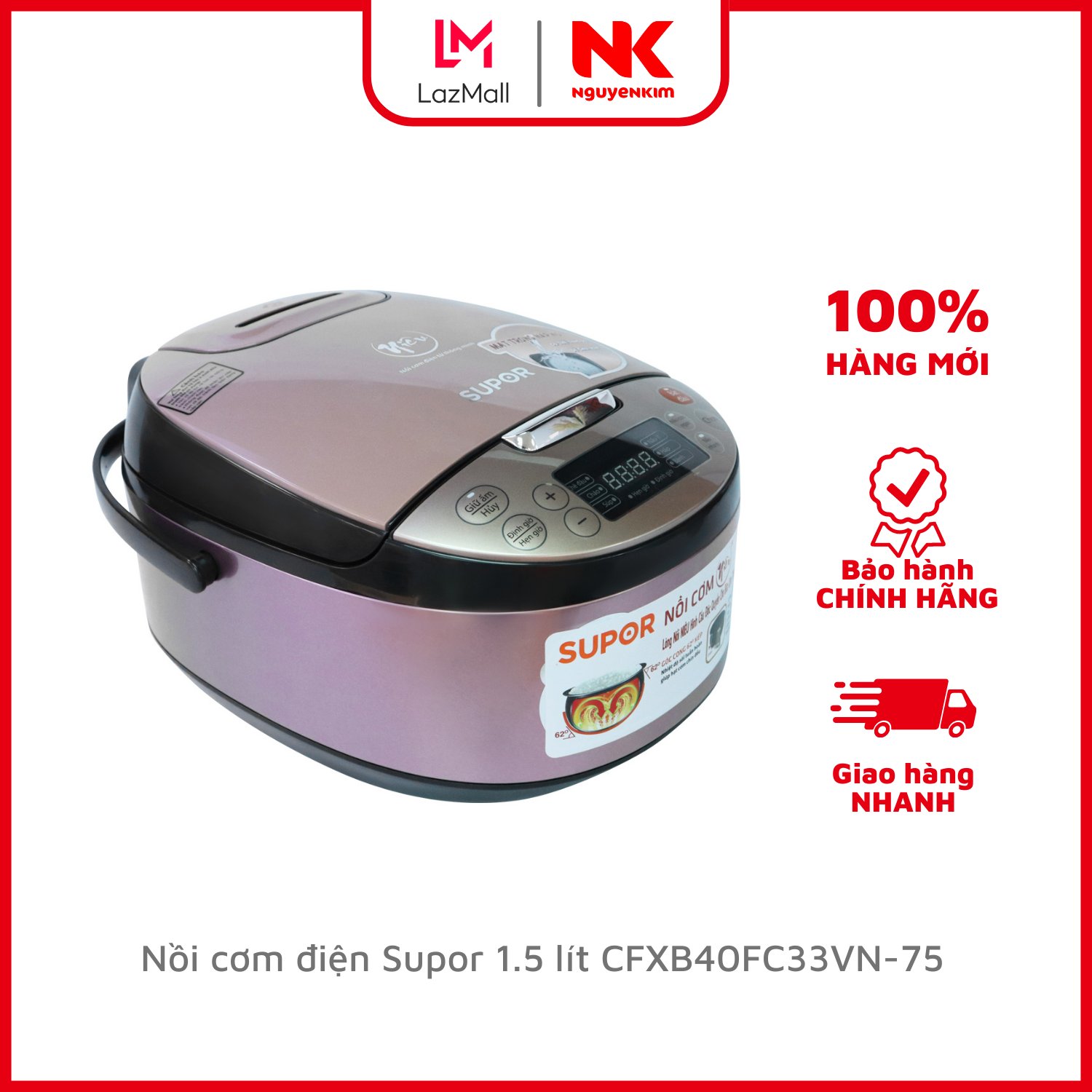 Nồi cơm điện Supor 1.5 lít CFXB40FC33VN-75 | Lazada.vn