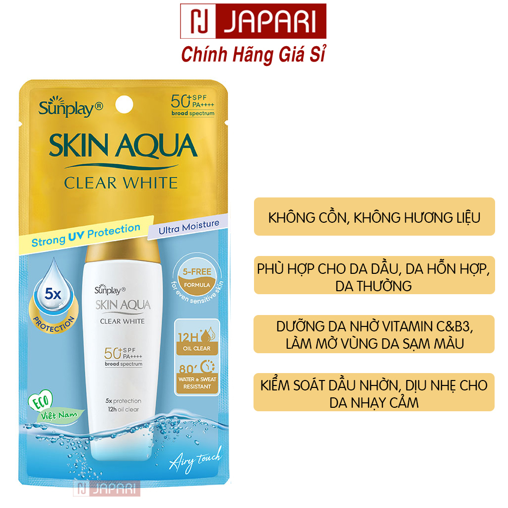 Kem Chống Nắng Skin Aqua Nhật Bản Nắp Vàng Moisture Gel Kiềm Dầu Sáng ...