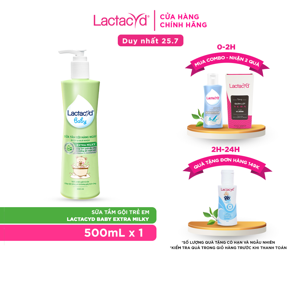 Sữa tắm gội trẻ em Lactacyd Milky - Bảo vệ Chăm sóc Nuôi dưỡng Da và ...