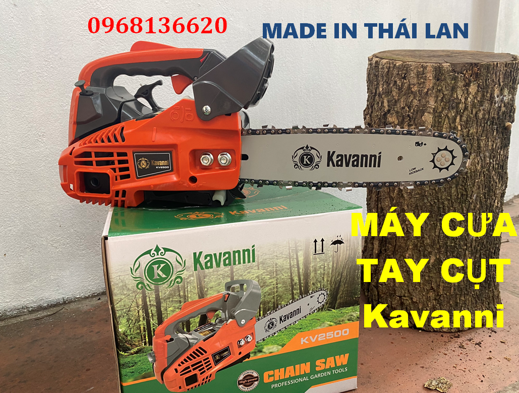 máy cưa xích chay xăng cưa tay cụt KaVanni mini - may cua xich chay ...