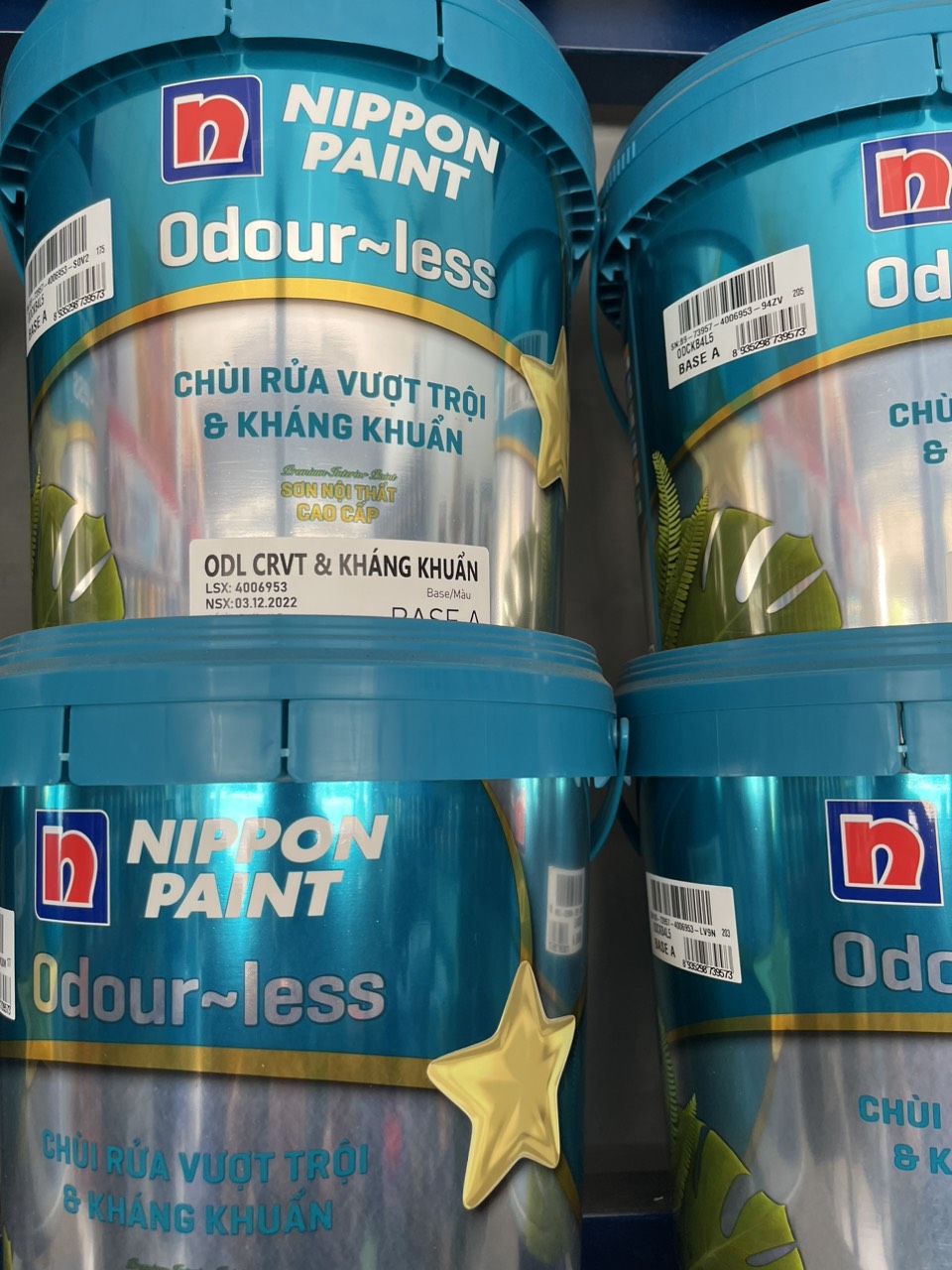 Sơn Nippon Odour-less Chùi Rửa Vượt Trội & Kháng Khuẩn (1lít/5lít/15lit ...
