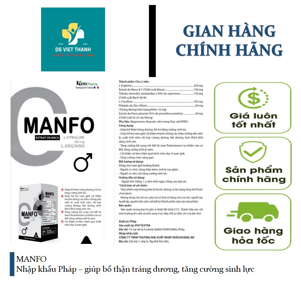 MANFO - nhập khẩu từ Pháp - giúp bổ thận tráng dương thực phẩm tăng ...