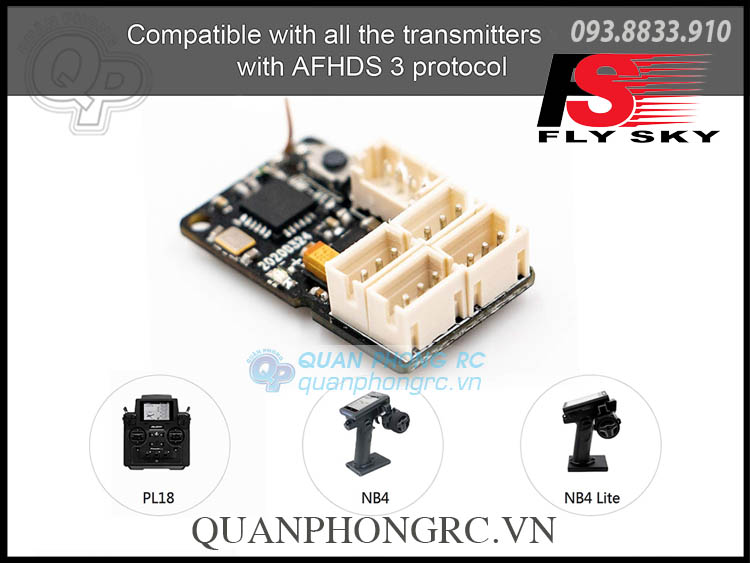 Bộ Thu Sóng FS-GMR 2.4Ghz 4CH AFHDS3 Micro Receiver Cho FlySky Noble FS ...