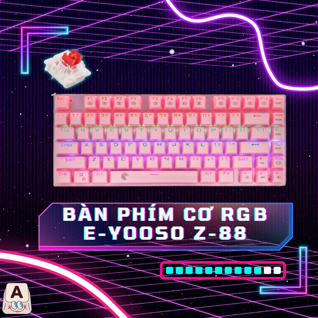 Bàn phím cơ Rgb eyooso z-88 Hotswap Red switch | Lazada.vn