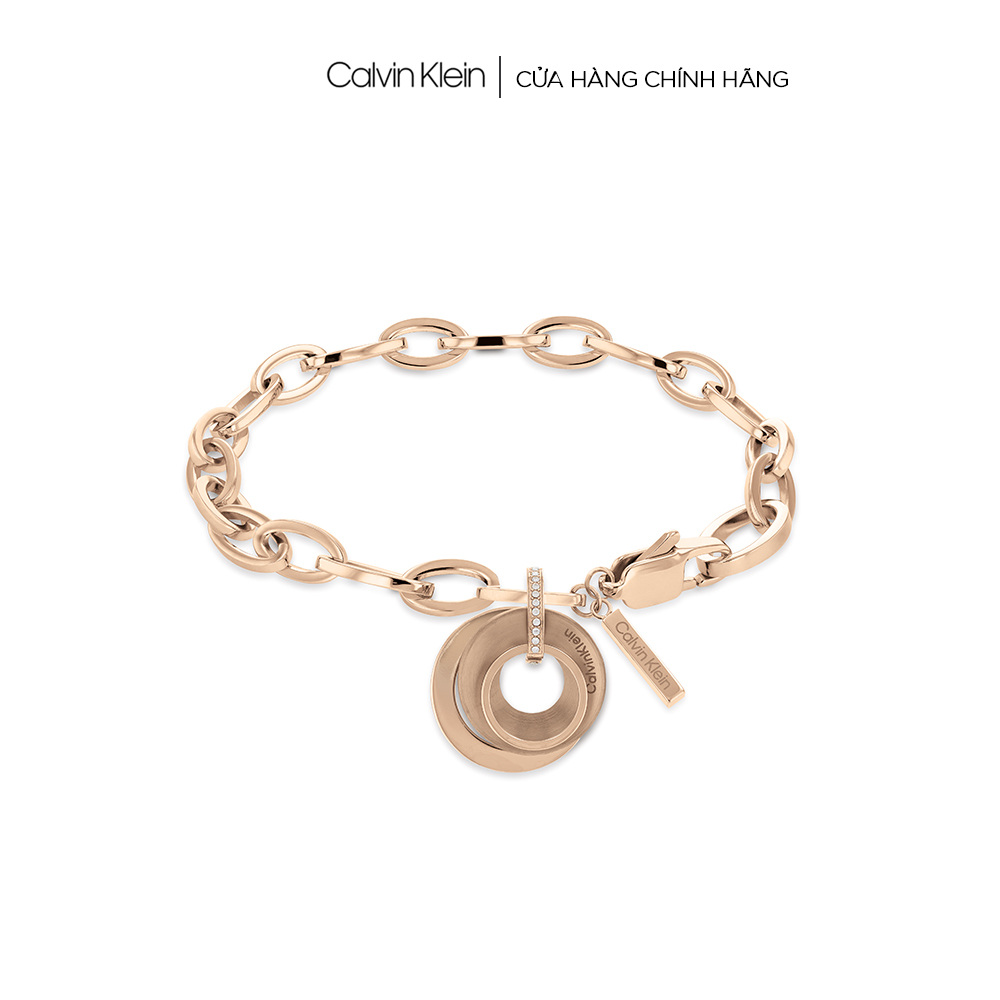 Vòng tay Calvin Klein Nữ màu hồng SS22 - Playful Circular Shimmer CK ...