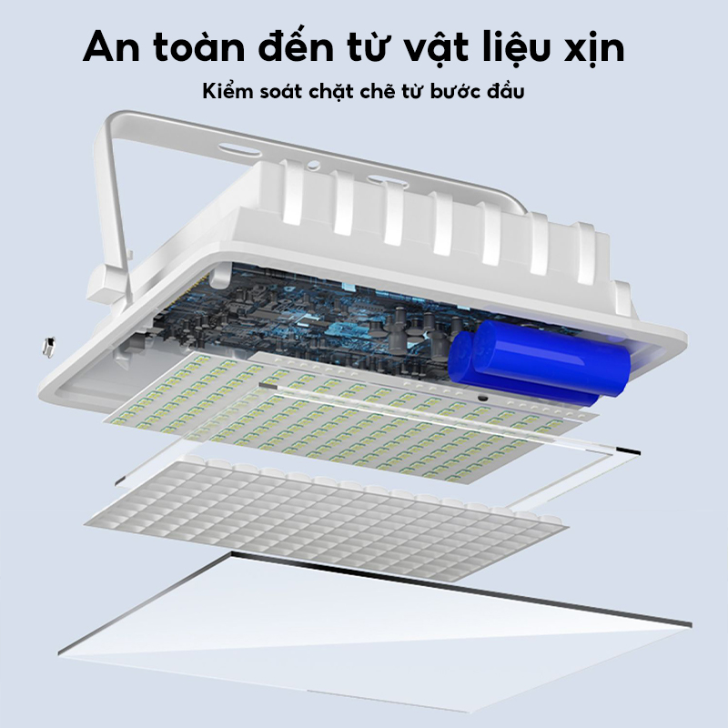 Witkey 1000W đèn led năng lượng mặt trời IP67 ngoài trời chống nước đèn ...