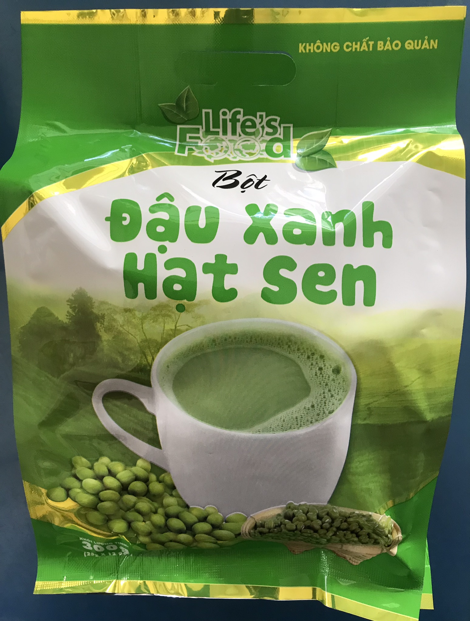 Bột đậu xanh hạt sen có đường uống liền - bịch 300g (12gói x 25g ...