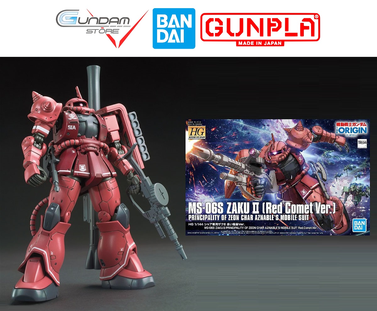 Mô Hình HG Zaku 2 Red Comet MS-06S Gundam Bandai The Origin 1/144 Đồ ...