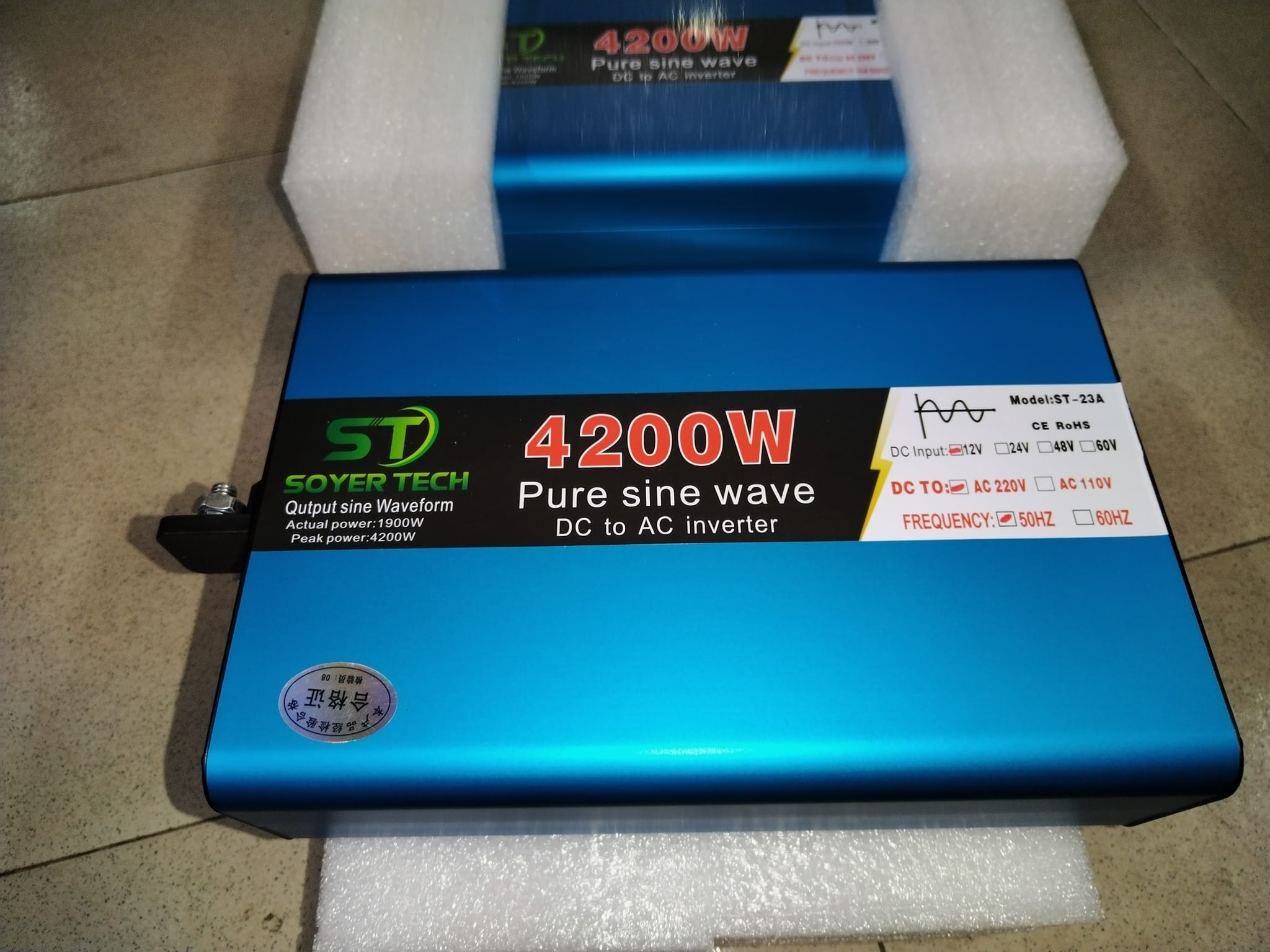 Bộ chuyển đổi điện Sin Chuẩn 4200W-Bộ Đổi Nguồn 12V24V48V sang 220V Sin Chuẩn 4200w-Mã ST23A ...