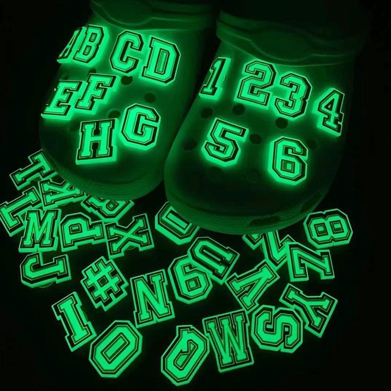 Jibbitz Sticker Charm Gắn Trang Trí Giày Dép Crocs Hình Chữ Số Phát ...