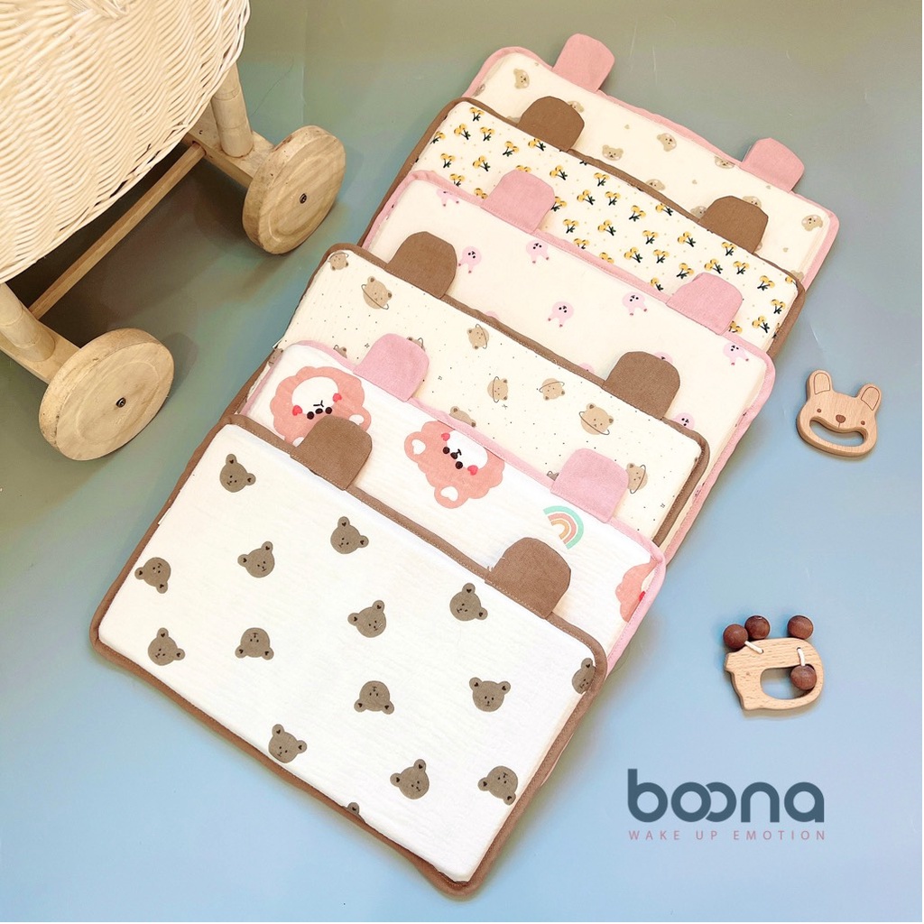 Gối cao su non Boona chống bẹp đầu siêu mềm mại tốt cho trẻ sơ sinh ...